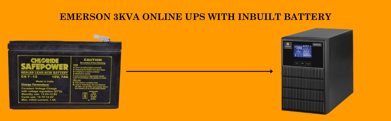 Emerson 3kVA Online UPS with Inbuilt Battery -Reliable Top1